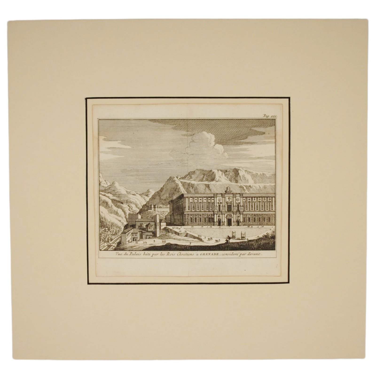 PIETER VAN DER AA - VISTA DEL PALACIO DE CARLOS V (GRANADA) - 1707